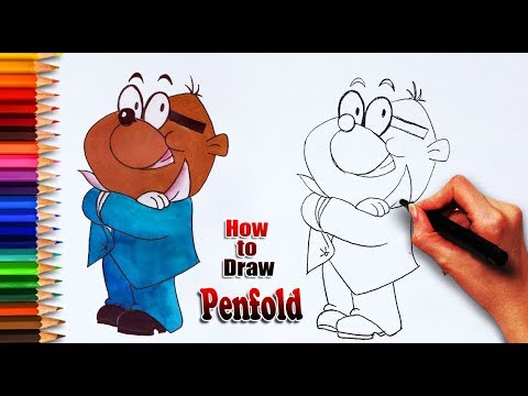 How to draw Penfold | Danger Mouse drawing | easy drawing step by step ...