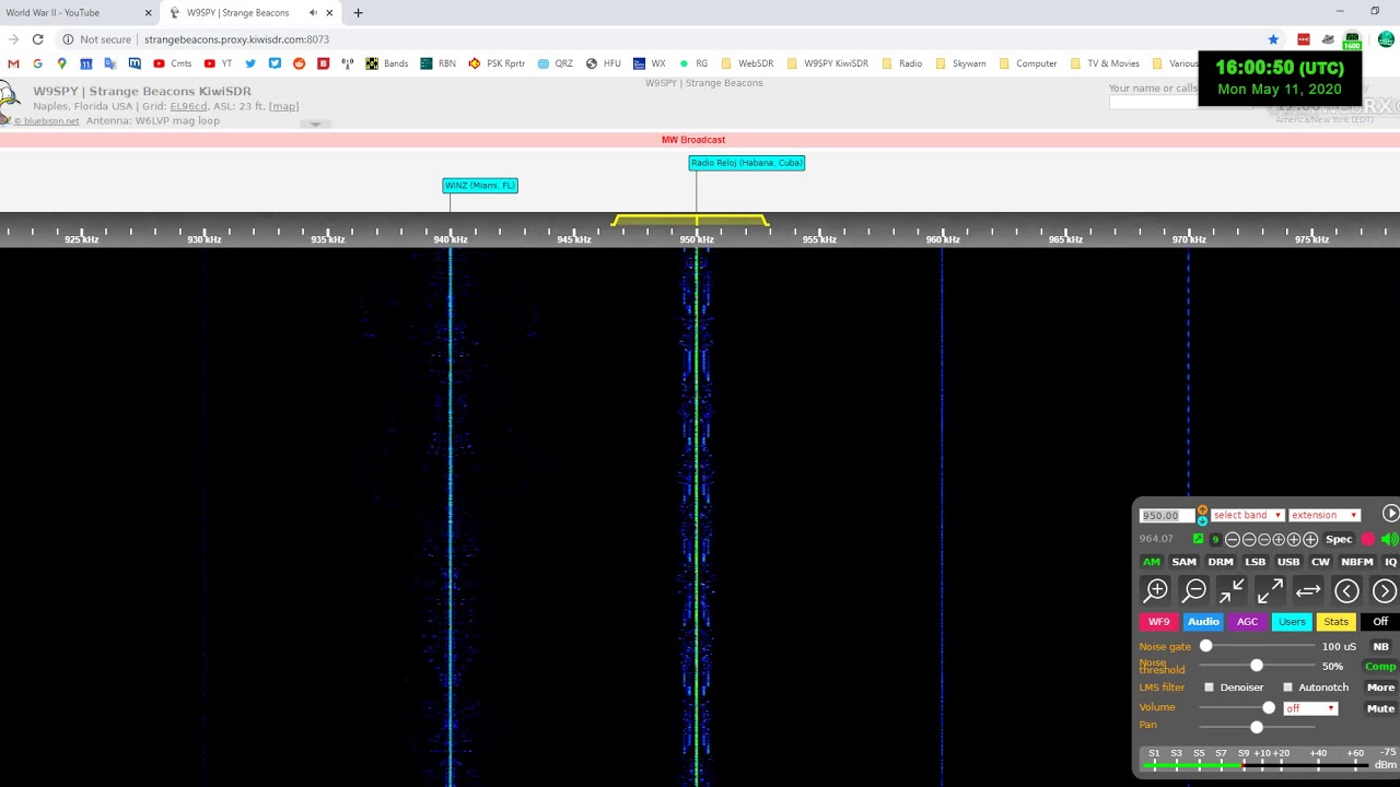 Cuban radio station Radio Reloj transmitting chimes - YouTube