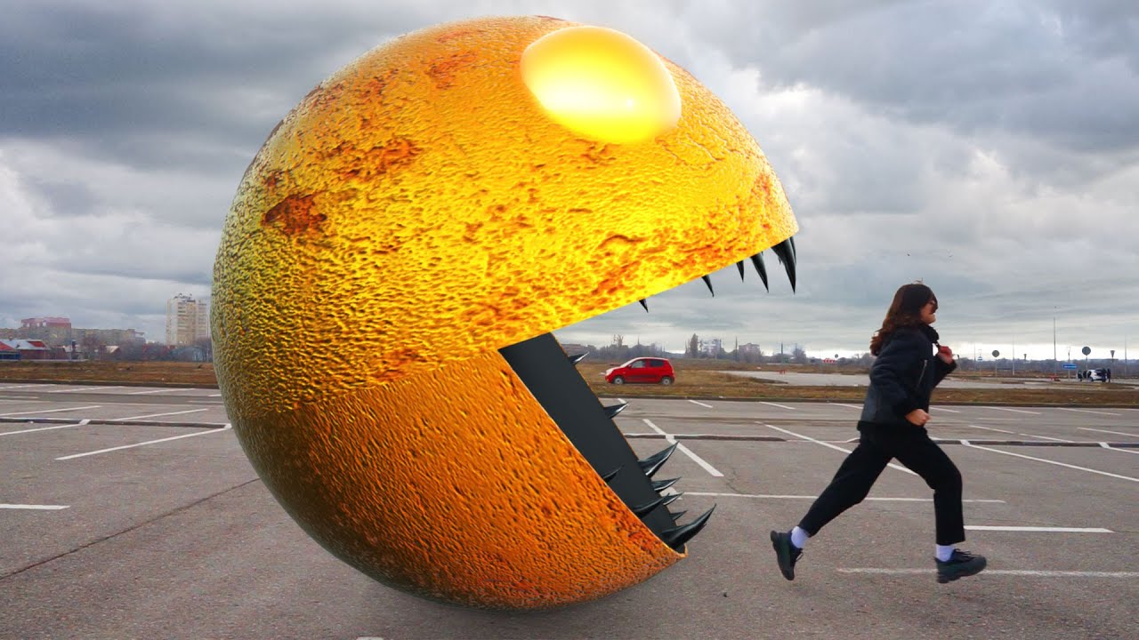 #Pacman In Real Life 100 - YouTube