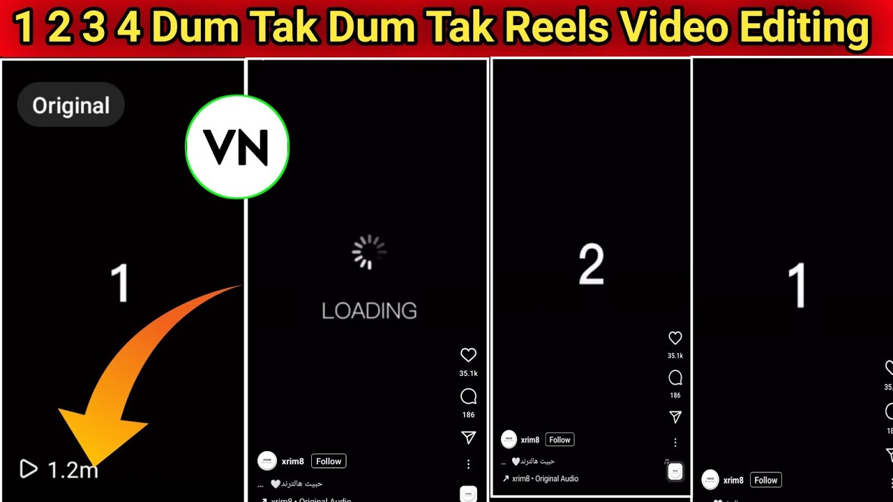 1 2 3 4 Dum Tak Dum Tak Reels Video Editing | Reels New Viral Video ...