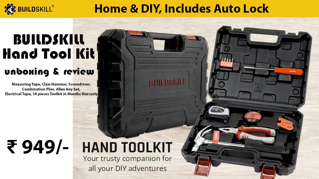 BUILDSKILL Hand Tool Kit | unboxing & review - YouTube