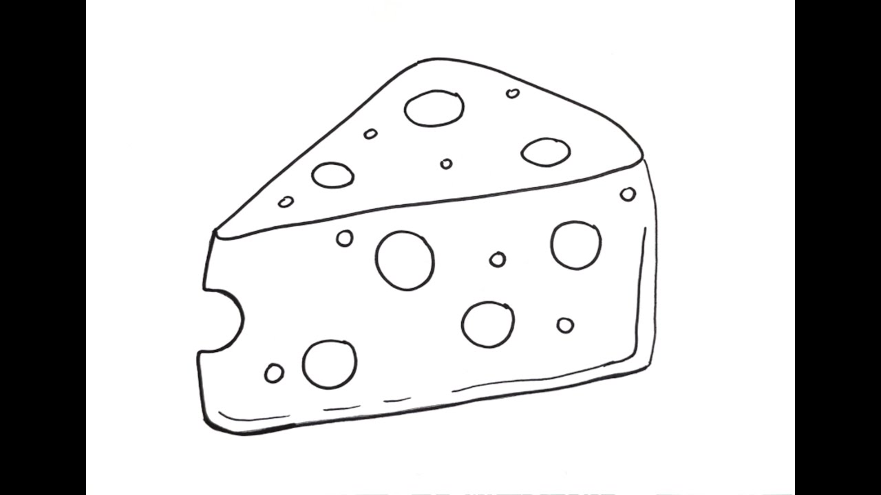 Step by step drawing Cheese -Paso a Paso dibujo queso - YouTube