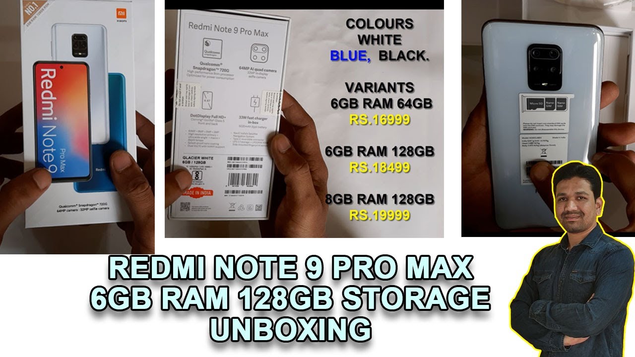 Redmi Note 9 Pro Max Unboxing Quick Review | 64MP | 5020mAh | 6GB Ram ...