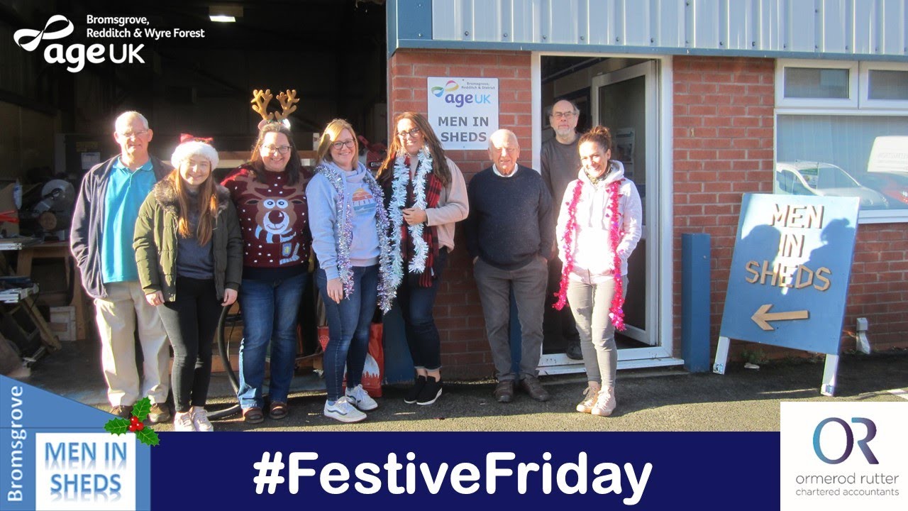 #FestiveFriday - Ormerod Rutter visit Bromsgrove Men In Sheds! - YouTube