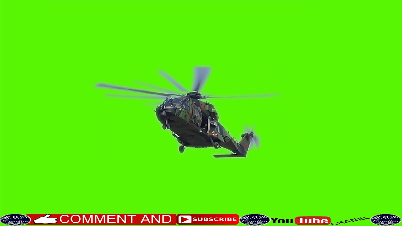 Helicopter screen green Background - YouTube