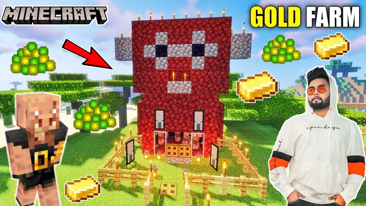 MAKING GOLD + XP FARM IN MINECRAFT SURVIVAL || BB IS LIVE - YouTube