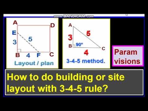 What is the 3-4-5 rule in construction?/ How to do the building layout ...