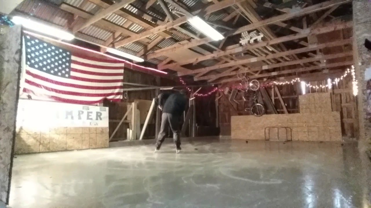 Barn ice rink - YouTube