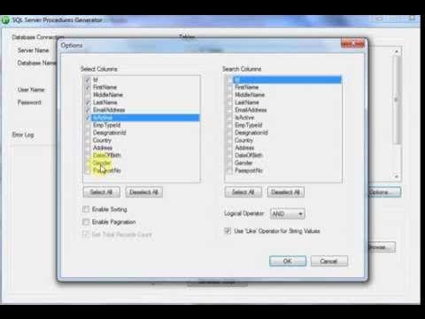 SQL Server Procedures Generator v1.0 - YouTube