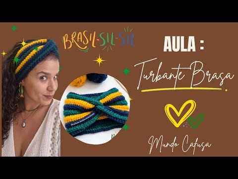 Aula Faixa turbante em crochê Brasa Cafusa