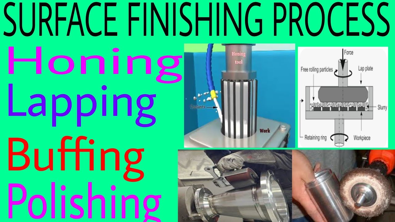 Surface finishing process Honing Lapping Buffing Polishing important for LDCE Departmental JE ...