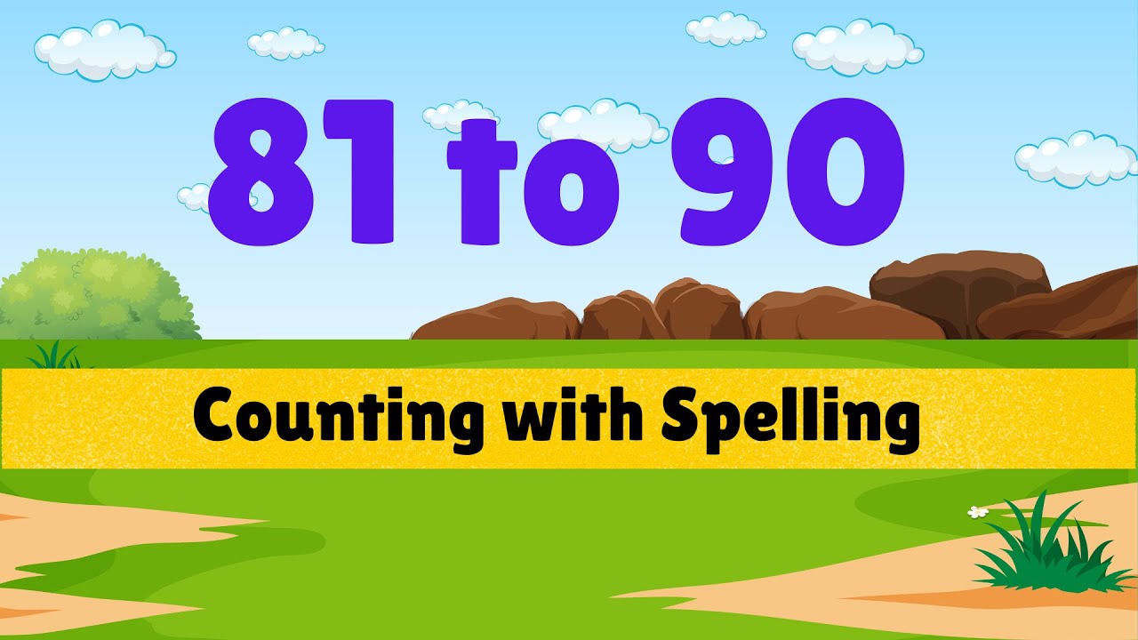 Numbers Count : 81 to 90 with spelling | Jr KG | Sr KG| Education ...