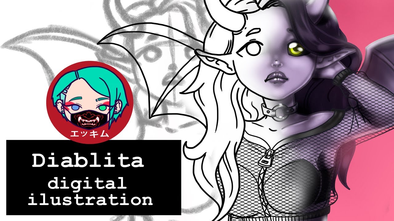 Ilustracion Digital-diablita-ekkimu - YouTube