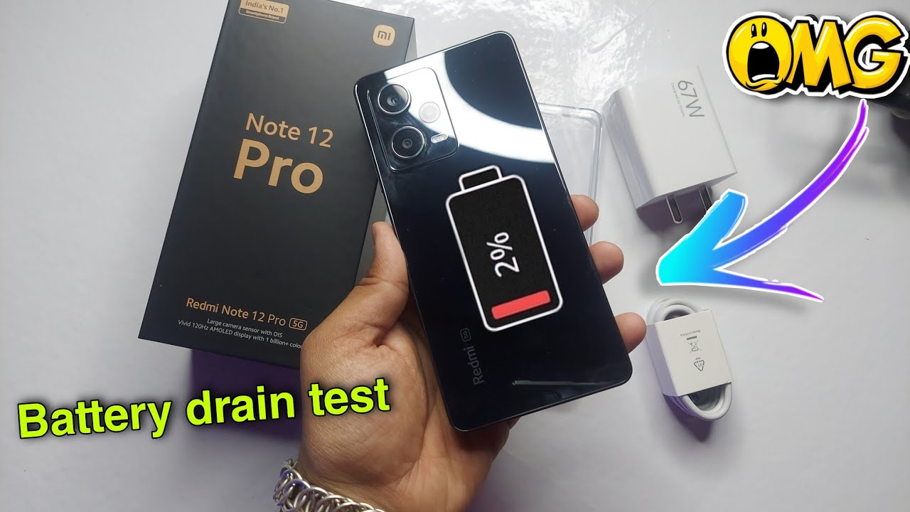 redmi note 12 pro 5g battery drain test | redmi note 12 pro amazing ...
