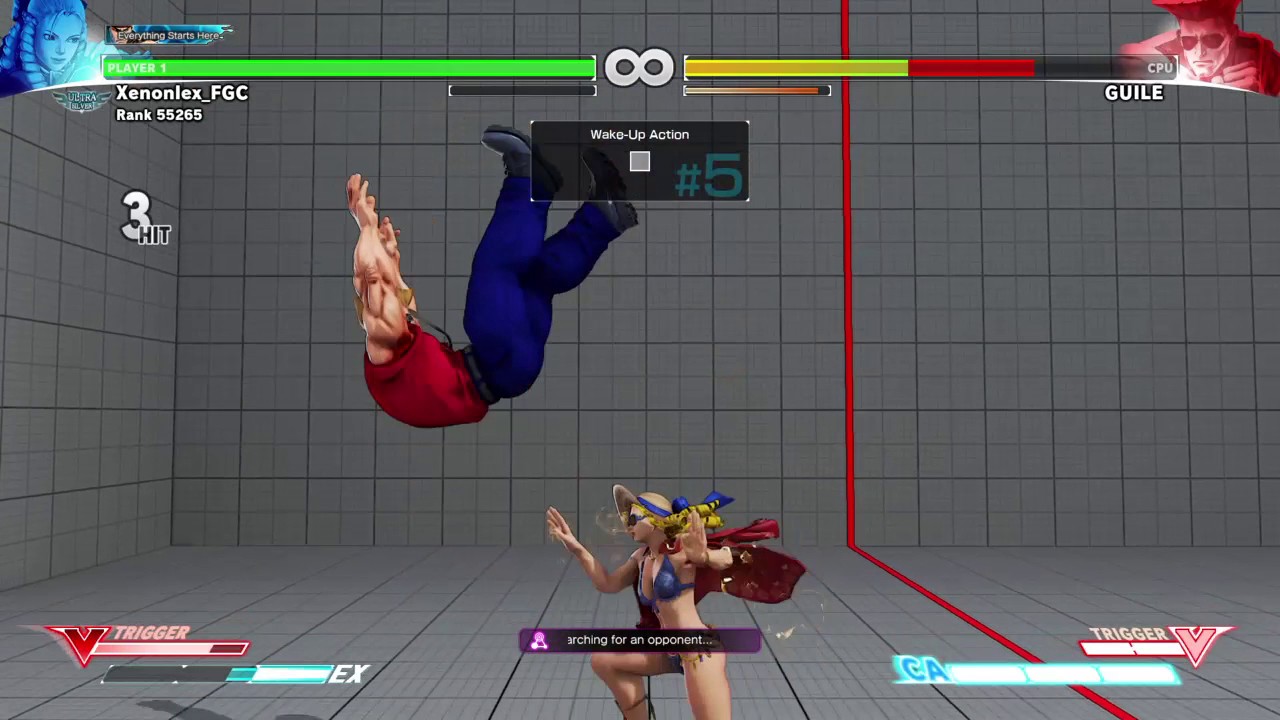 SFV Season 2 Karin - Setup for Guile's wake-up somersault - YouTube