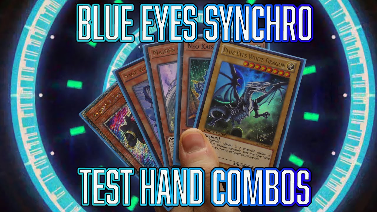 YUGIOH Blue Eyes Synchro Test Hand Combos - YouTube