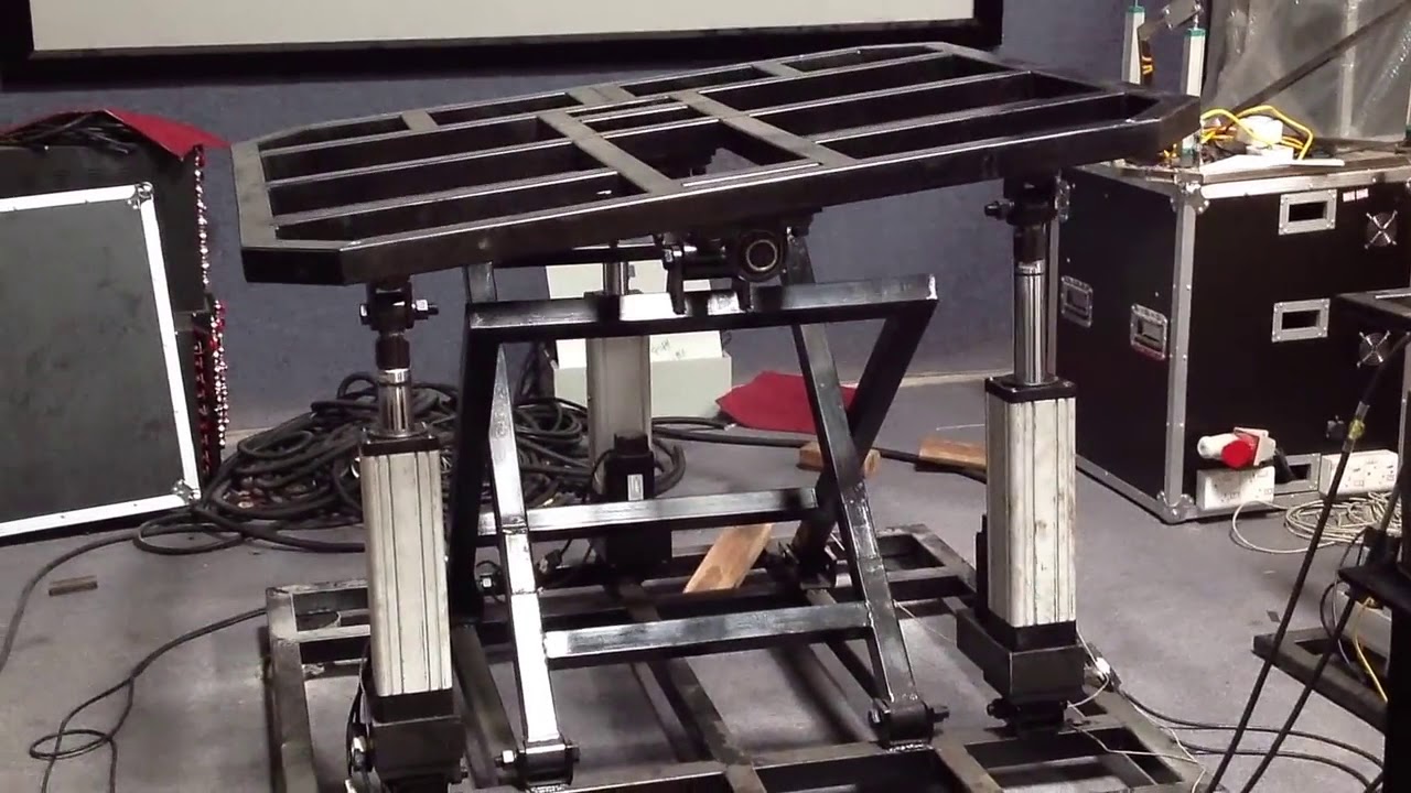 3 dof pneumatic platform for arcade 5d cinema - YouTube