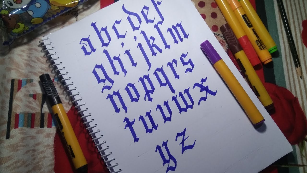 abcde - How to write lower case letters in gothic style | Small letters ...