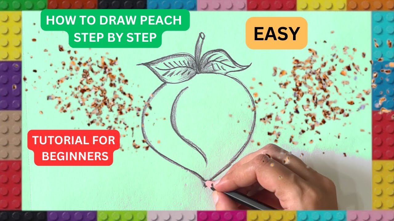 How to draw Peach step by step | Easy Tutorial | Tutorial For Beginners ...