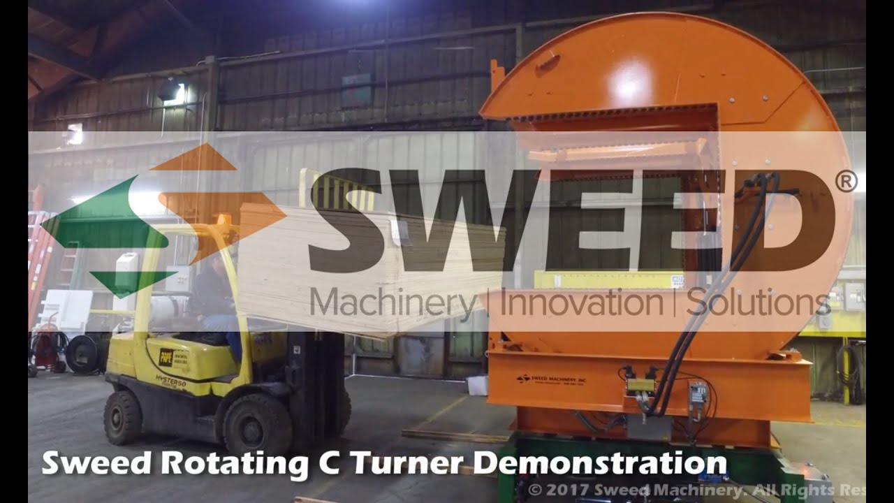 Rotating C Turner Load Turner Veneer Plywood Load - YouTube