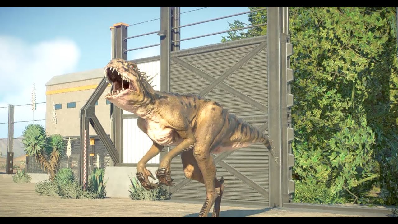 Jurassic World Evolution 2 scorpius rex vs tyrannosaurus rex ...