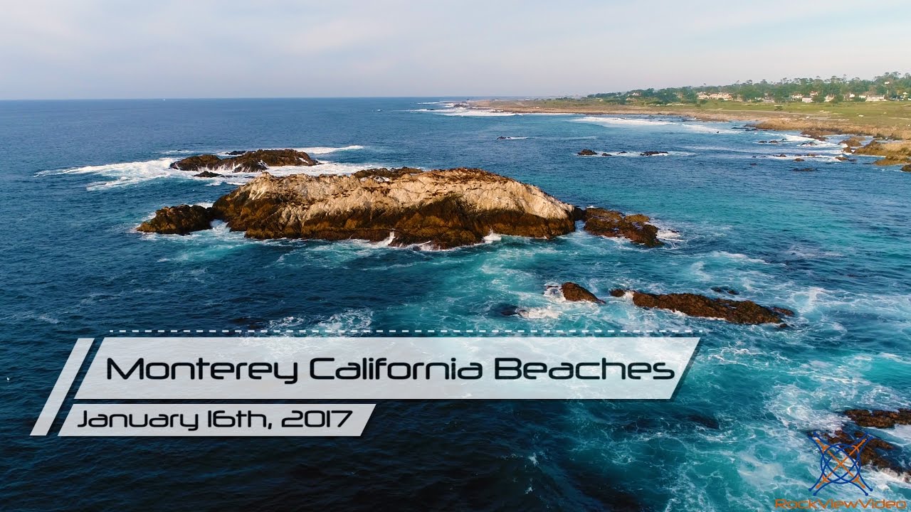 Aerial Video of Monterey California Beaches 2017 01 16 - YouTube