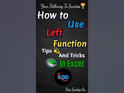 How to use left function in excel #excel #tutorial #excelformula - YouTube