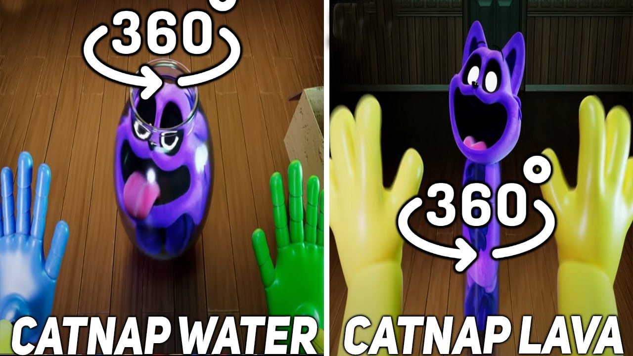 360º VR CATNAP IS WATER - POPPY PLAYTIME CHAPTER 3 - YouTube
