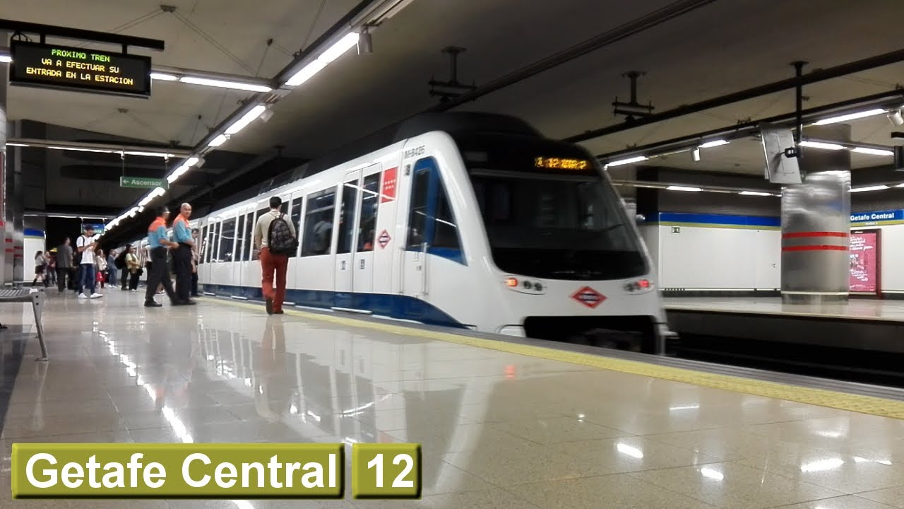 Metro de Madrid : Getafe Central L12 ( Serie 8400 - 8000 ) - YouTube