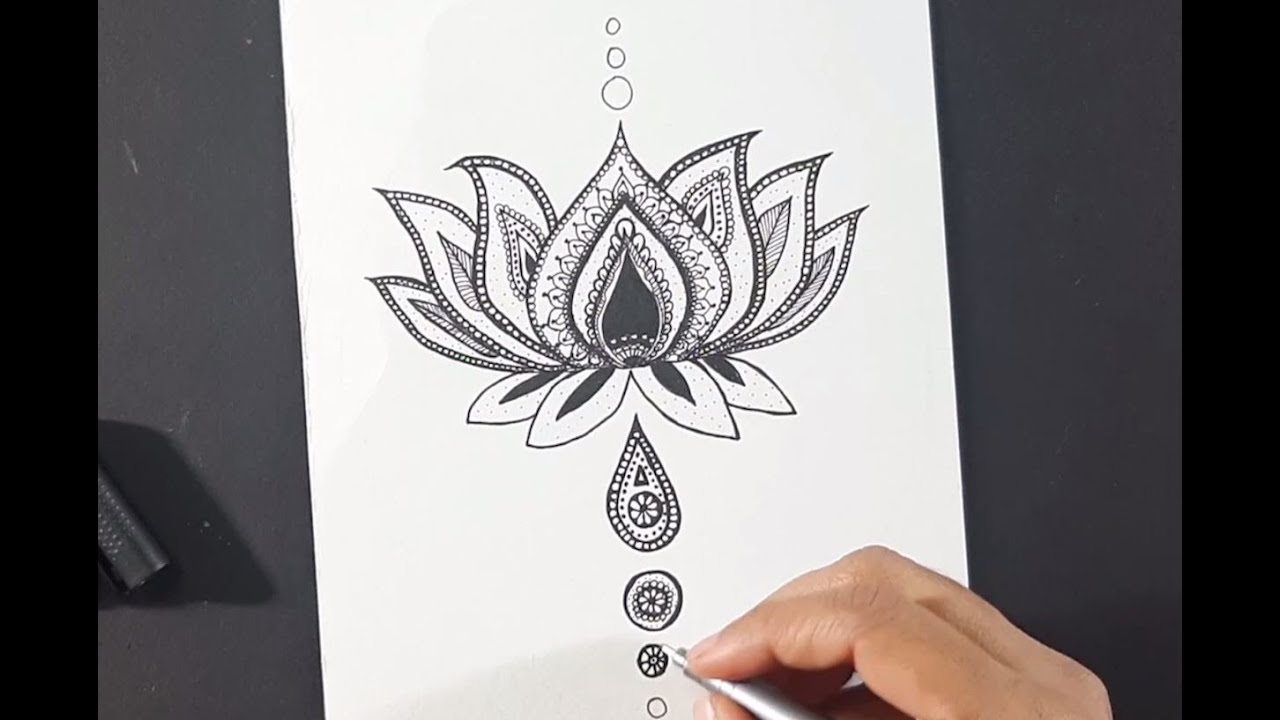 Zentangle Lotus Flower