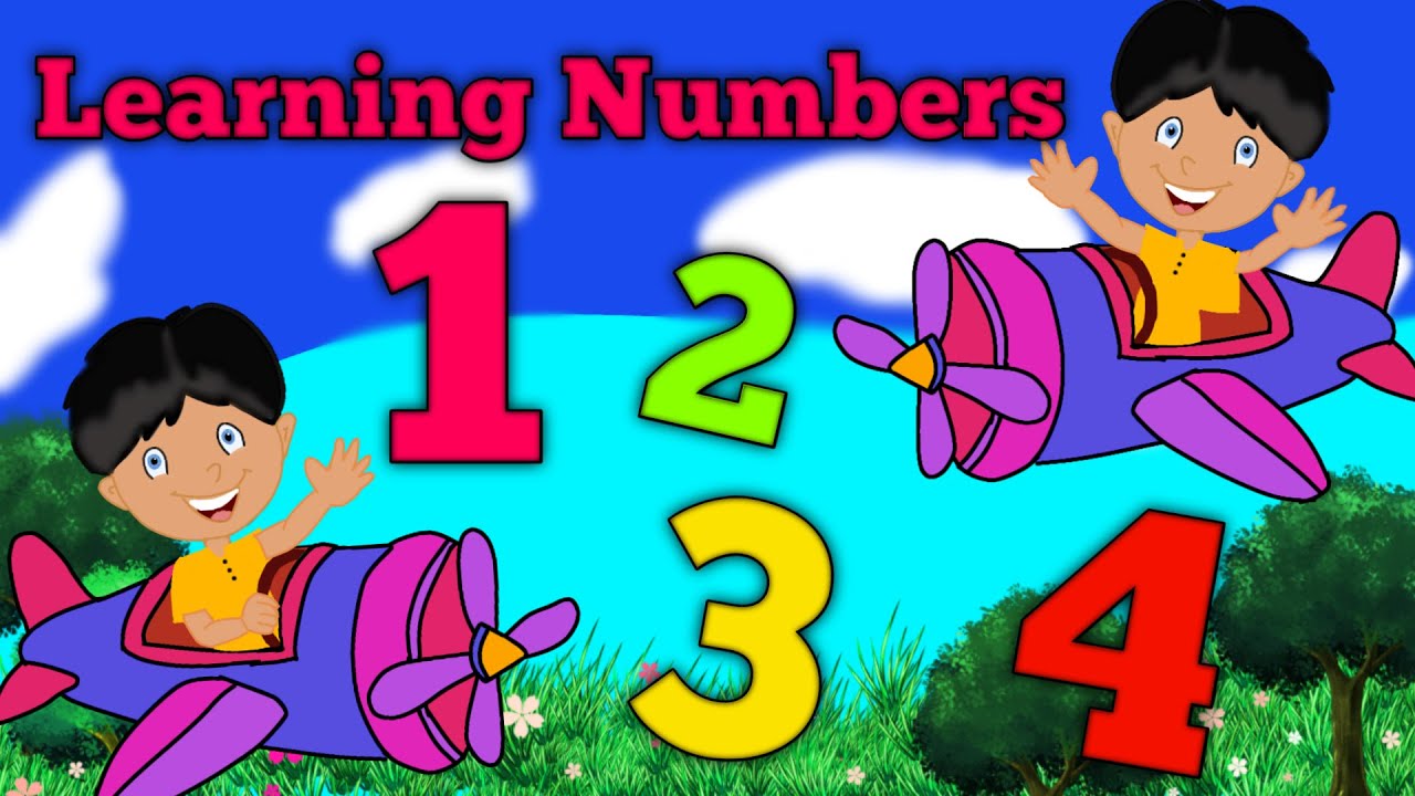 1234 Number in English | Learning Number for children | 1 to 10 Number ...