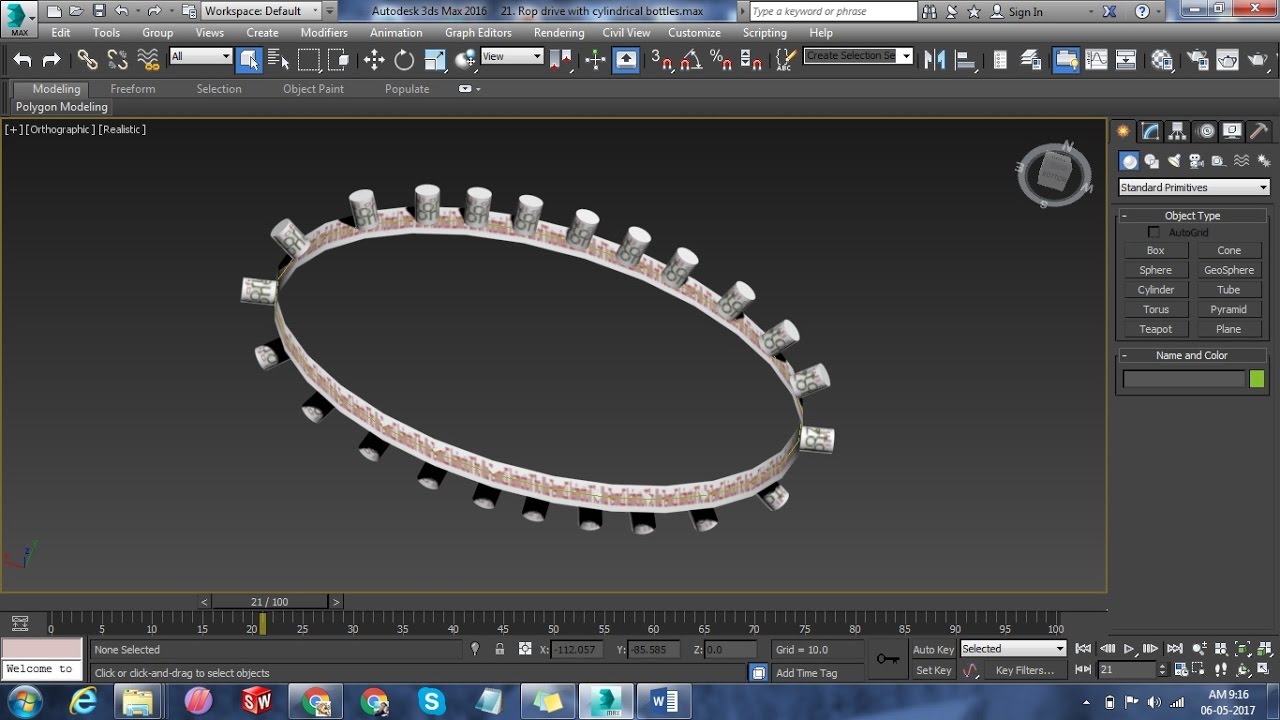 3ds Max Simple Conveyer Belt Animation like Bottle through Path ...