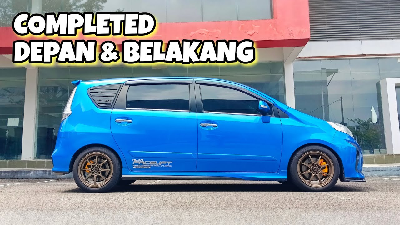 Alza biru upgrade Disc Brake depan dan belakang - YouTube