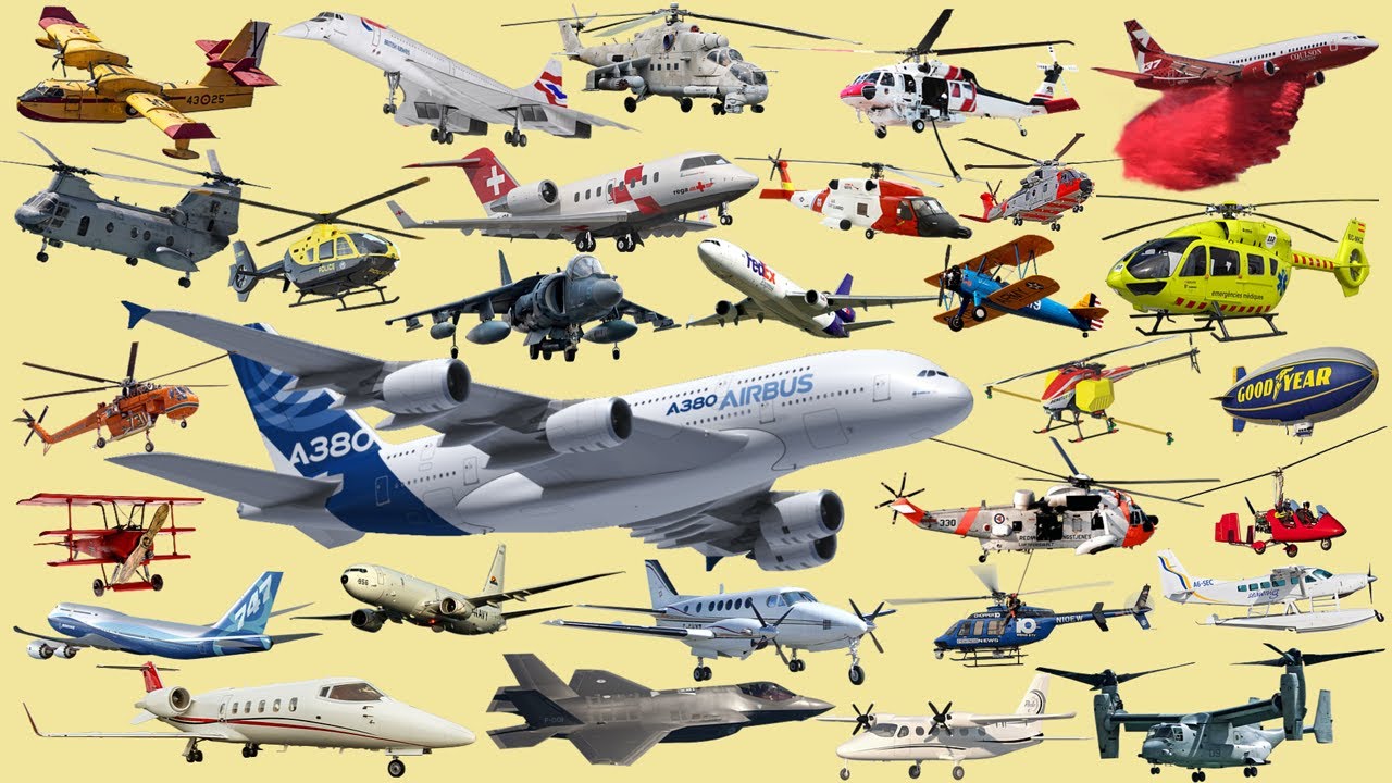 Aircraft Compilation, Airplanes Name | Jumbo jet, Helicopter ...