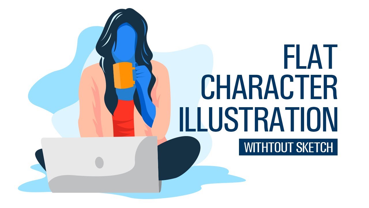 Flat Design Character illustration Without Sketch in Adobe Illustrator ...