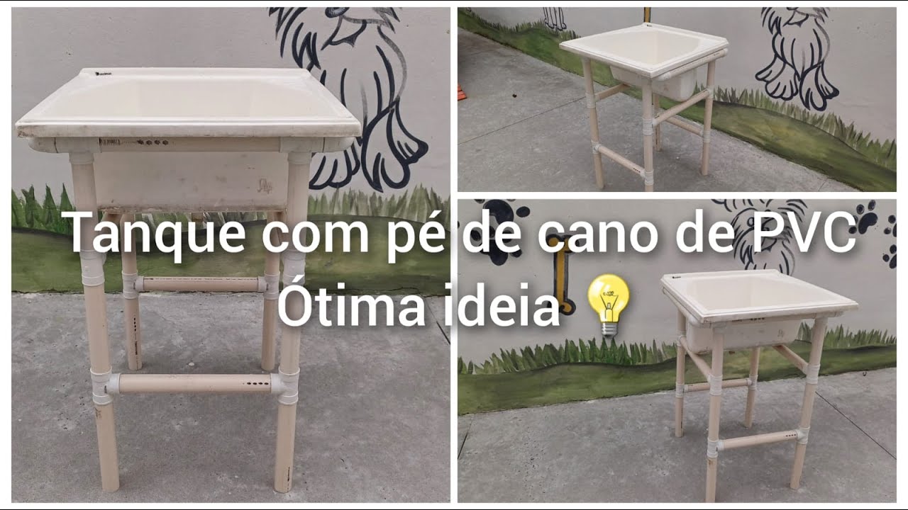 Pé de tanque feito de cano de PVC - YouTube