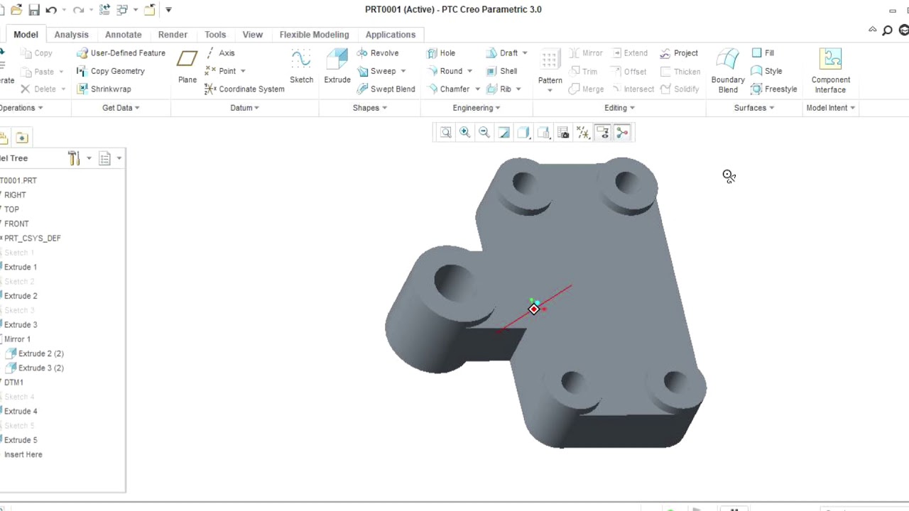PTC Creo | Simple Exercise - YouTube