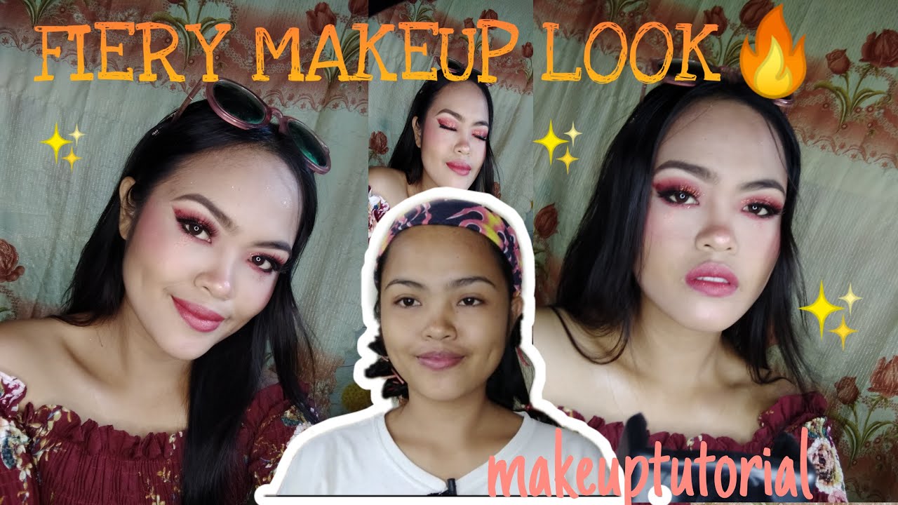 FIERY MAKEUP LOOK| makeup tutorial| ka-stressed ghurl😆| Mauy Pepito vlog - YouTube