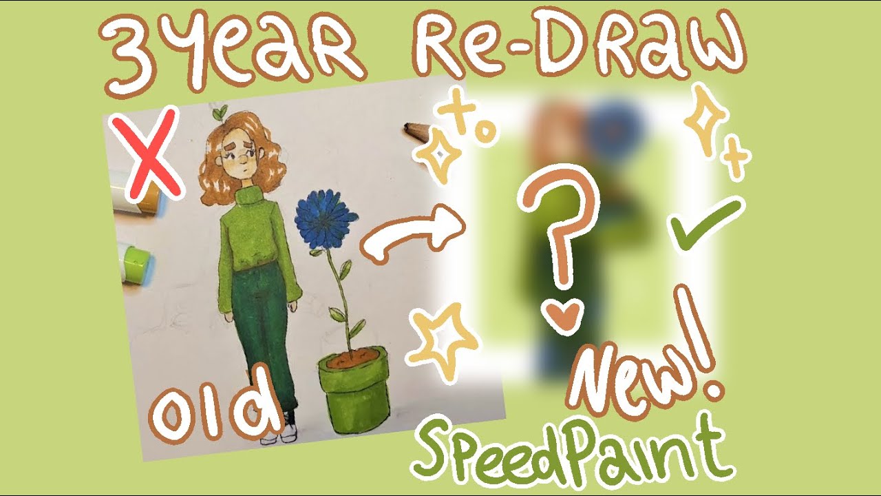 I redrew THE FIRST DRAWING EVER ON MY CHANNEL || speedpaint - YouTube