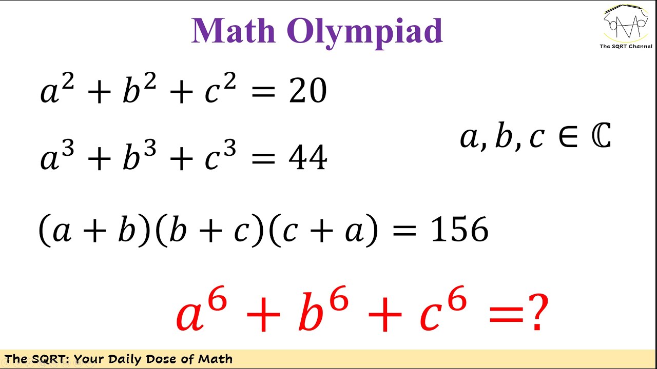 Math Olympiad | cubic equations | algebra - YouTube