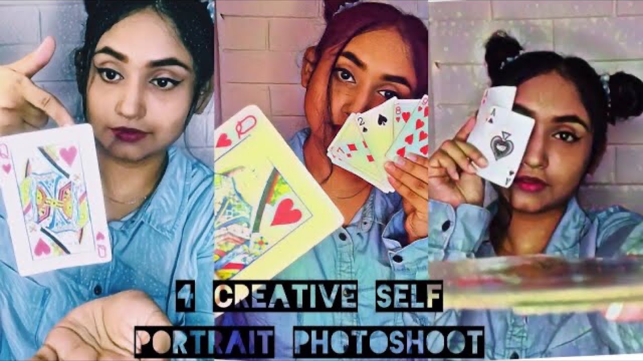 4 Creative Self Portrait Ideas || How To Click Pictures At Home ...