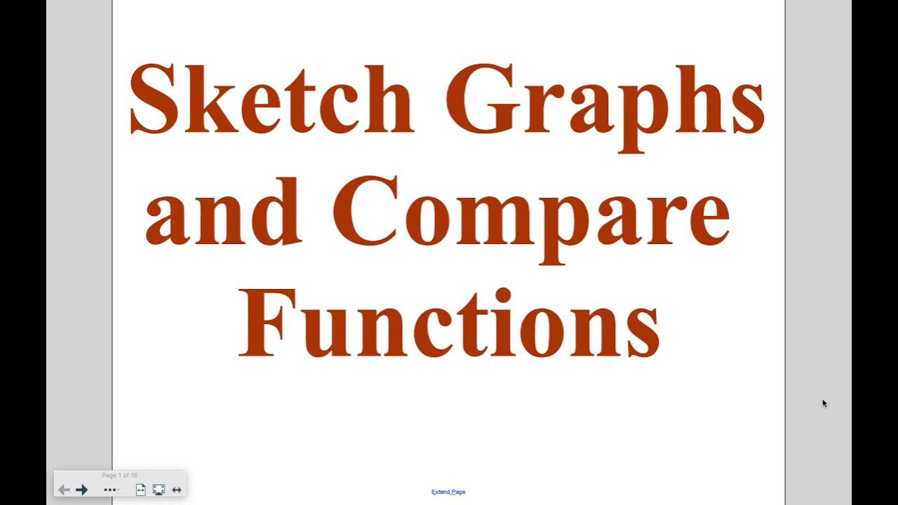 Algebra Lesson 3-6: Sketch Graphs and Compare Functions - YouTube