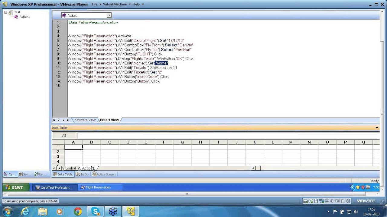 QTP Part 13 Parameters from Datatable - YouTube