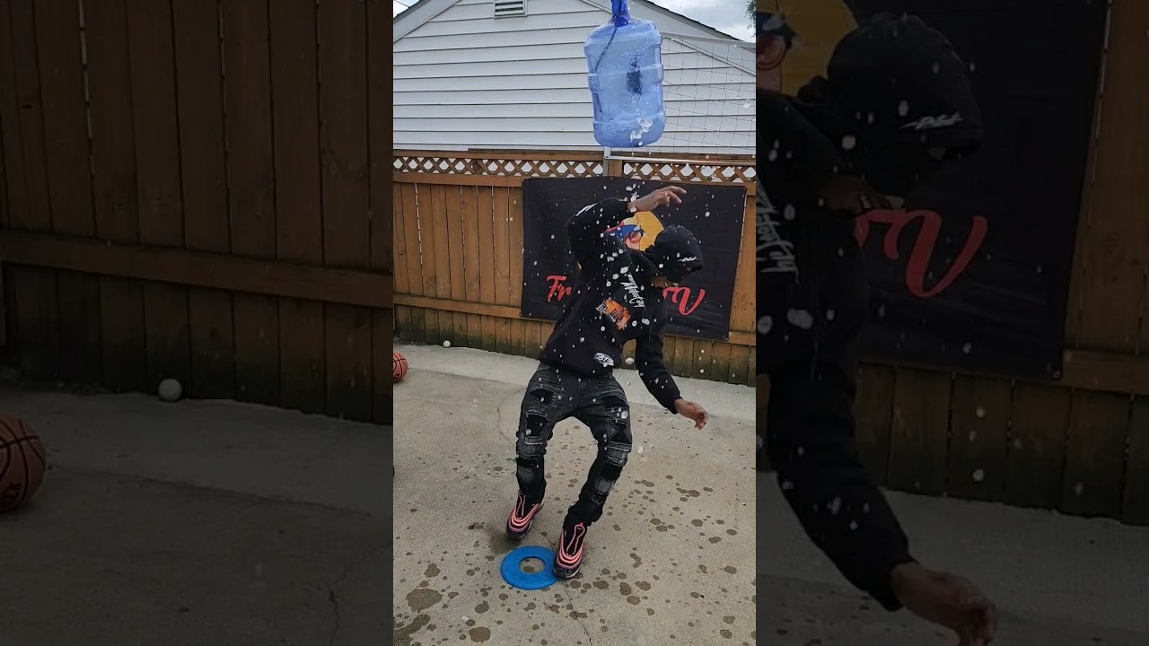 water bucket challenge dodge the bucket or get hit. #fail #funny #prank ...