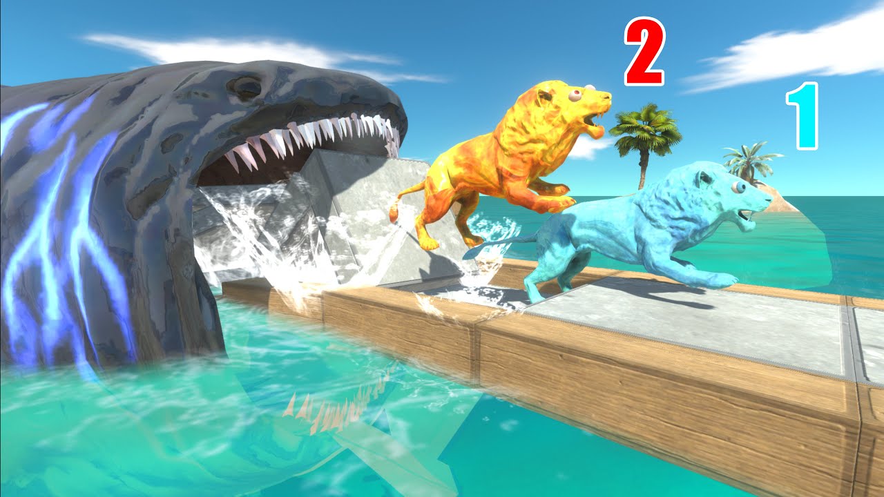 GIANT BLOOP vs FIRE & ICE BEASTS! Who Can Escape? (ARBS) - YouTube