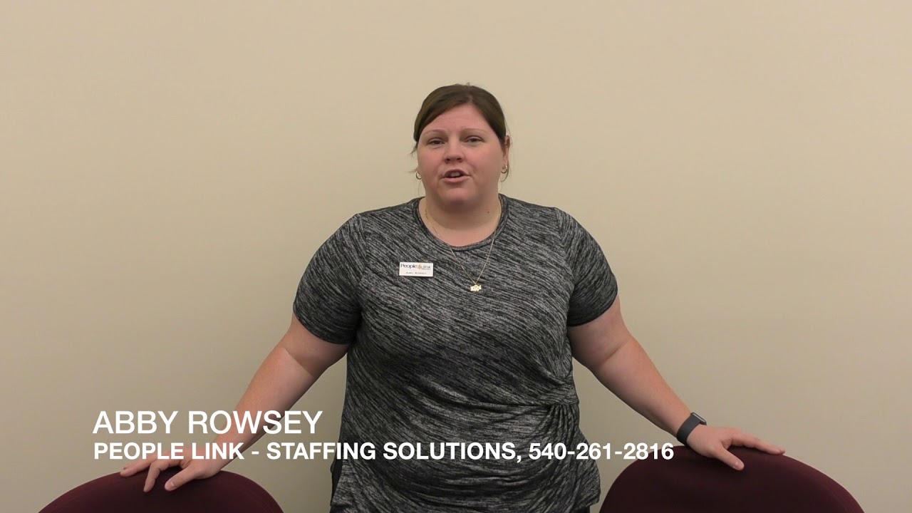 Abby Rowsey Explains Positions Available With People Link Organization ...