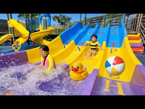 Main Seluncuran Air, Berenang Bebek di Kolam Renang Waterpark Dingin