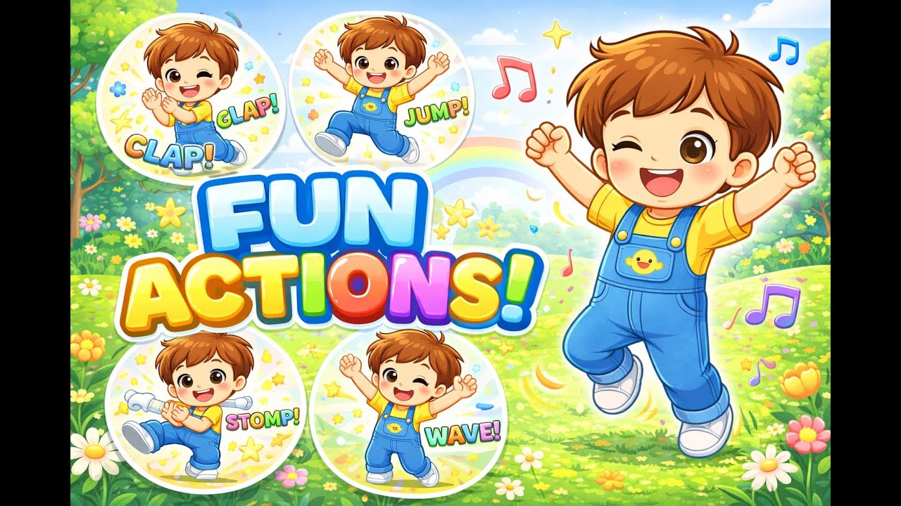Fun Actions for Kids | Clap Jump Dance | PocoTales - YouTube