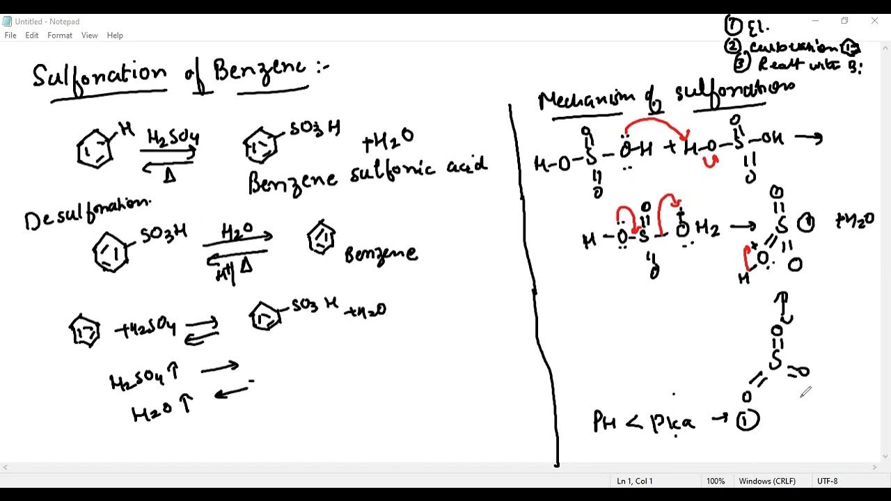 Sulfonation and Desulfonation of Benzene - YouTube