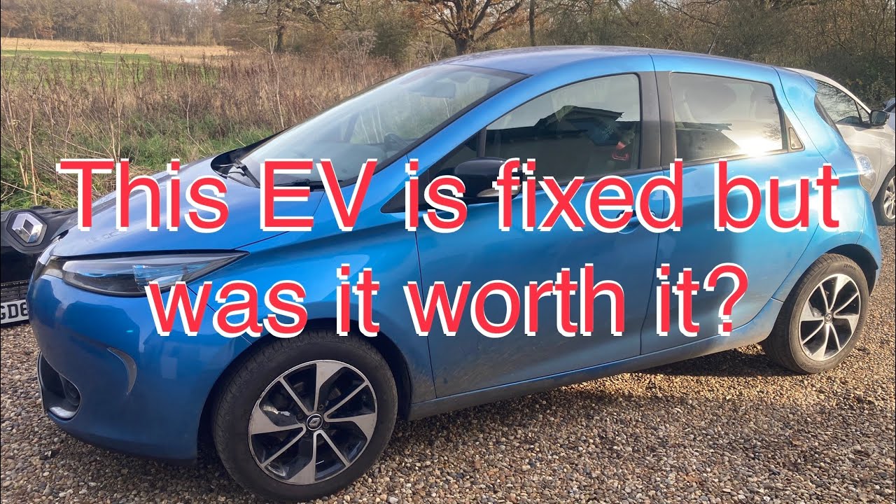 The blue ZE40 is finished but what did it cost? EV salvage repair - YouTube